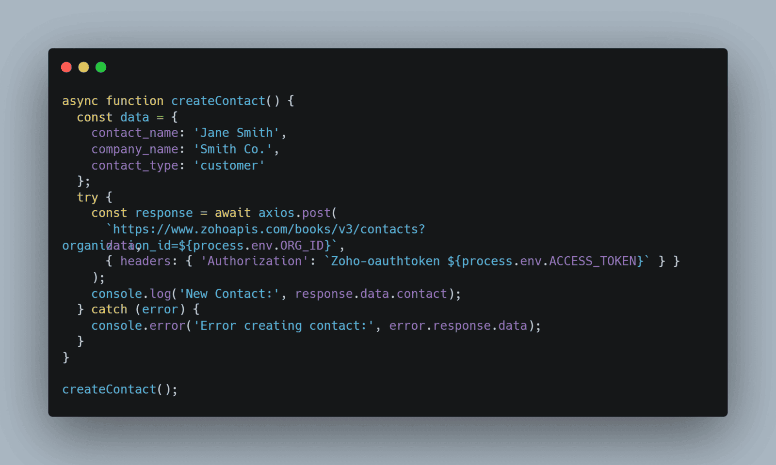 Zoho Books API Guide & Documentation | Bickert Management Inc.